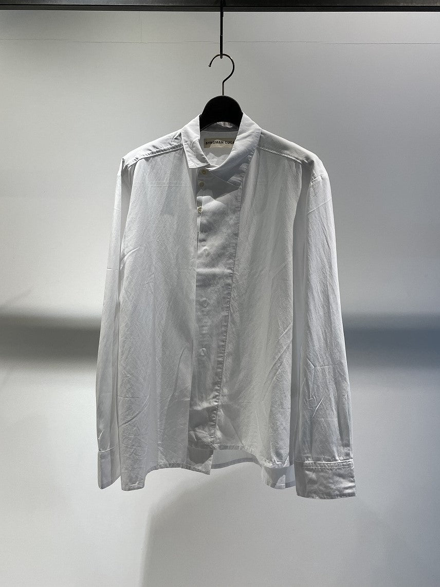 SYNGMAN CUCALA / ASYMMETRIC SHIRT / WHITE – Inefficient